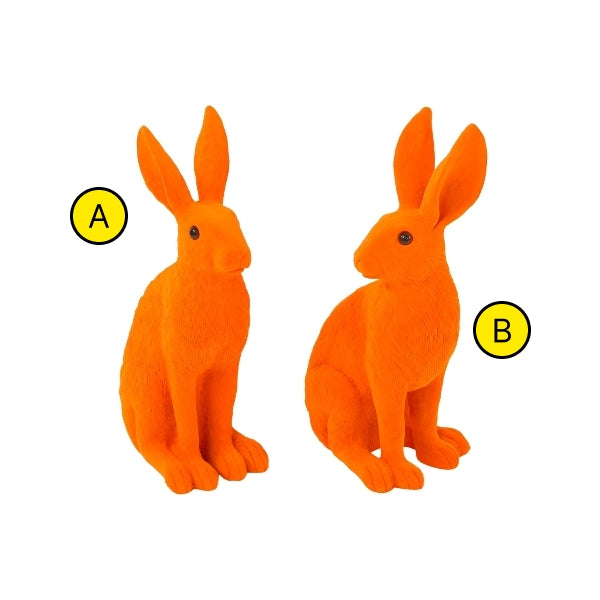 Werner Voss Bunny Orange - Statuetta In Resina Con Pelo