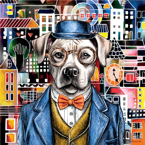 Egan Quadro Human Essence Cane Friendship 100x100 cm.