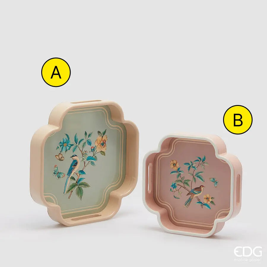 EDG Enzo De Gasperi Vassoio Decorativo Decoflor Quadrato | Vassoio In